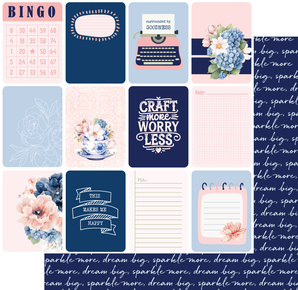 UCP2937 : Lucia Paper (Indigo Bloom) – Craftables