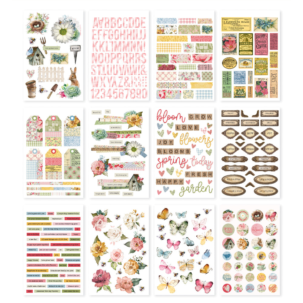 Vintage Spring Garden - Sticker Book (Simple Stories) – Craftables