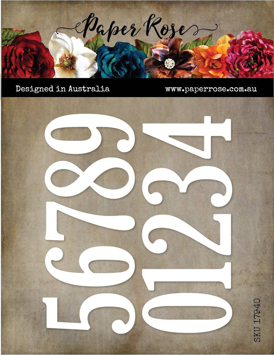 Paper Rose - Jumbo Numbers Die (17940) – Craftables