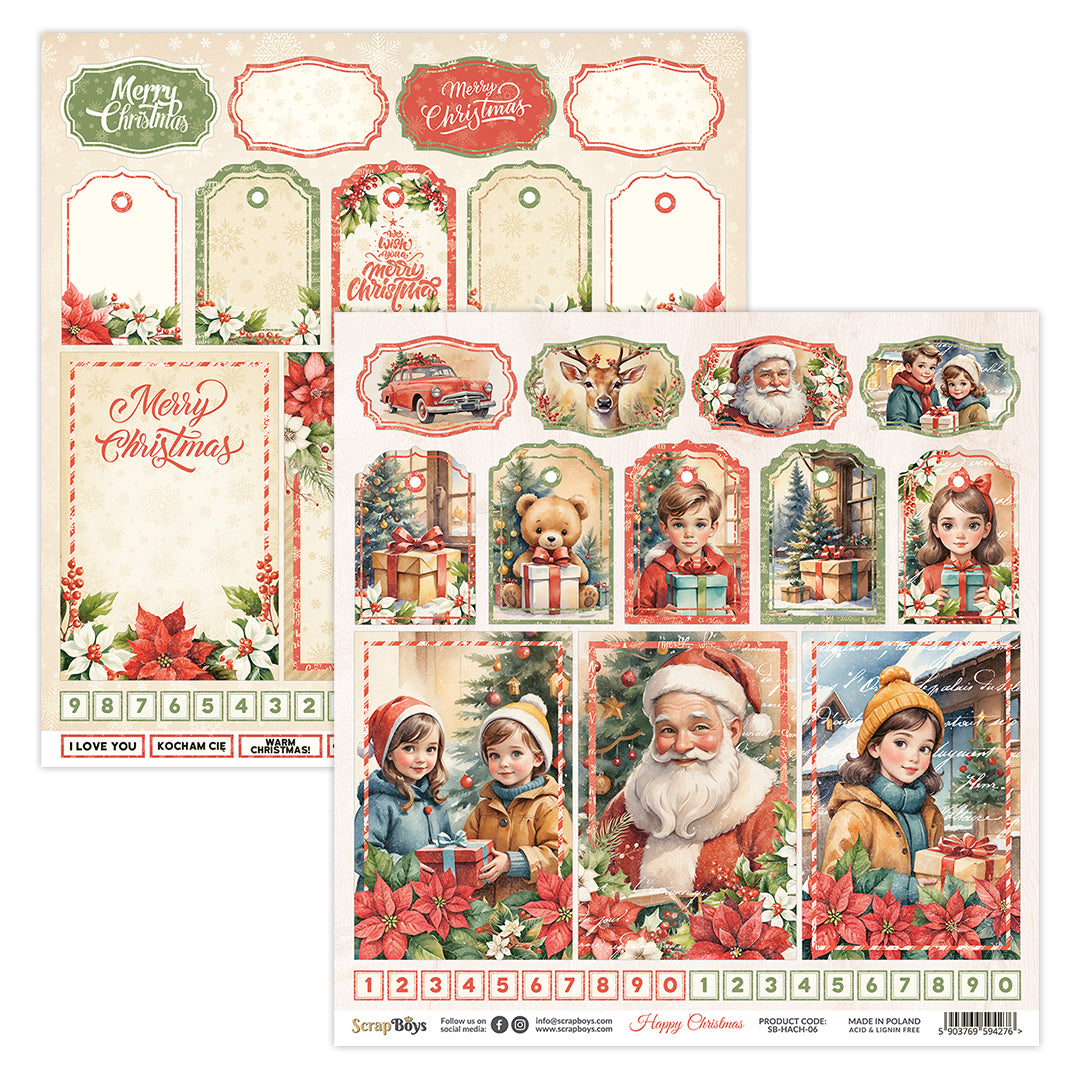 HACH-06 : Happy Christmas - 12x12 Double Sided Paper – Craftables