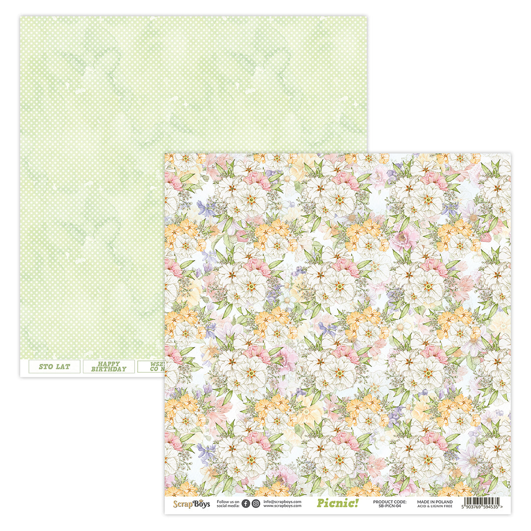 PICN04 : Picnic - 12x12 Double Sided Paper – Craftables