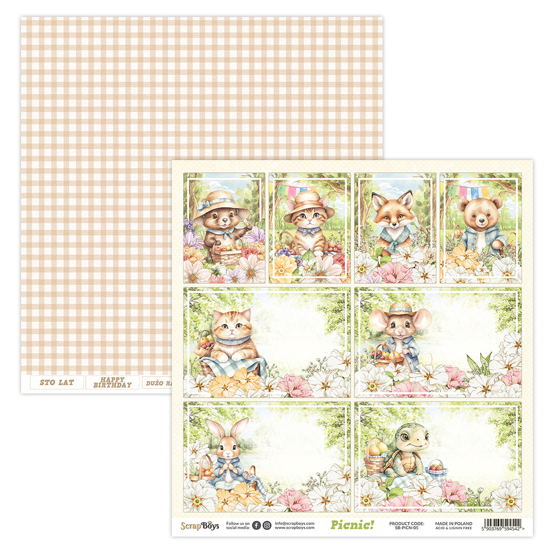 PICN05 : Picnic - 12x12 Double Sided Paper – Craftables