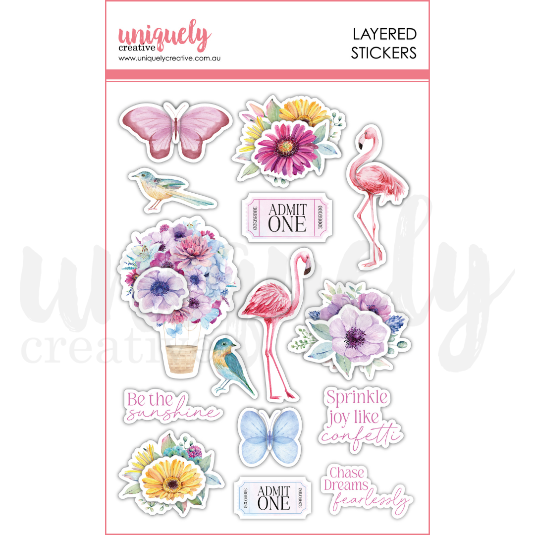 UCE1997 : Layered Stickers ( Flowering Utopia) – Craftables