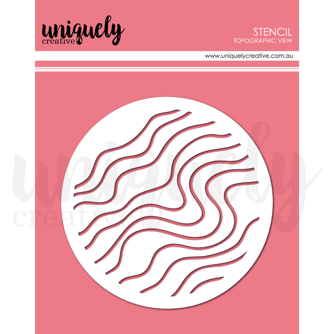 UCMM1787 : Topographic View Stencil (Field Notes) – Craftables