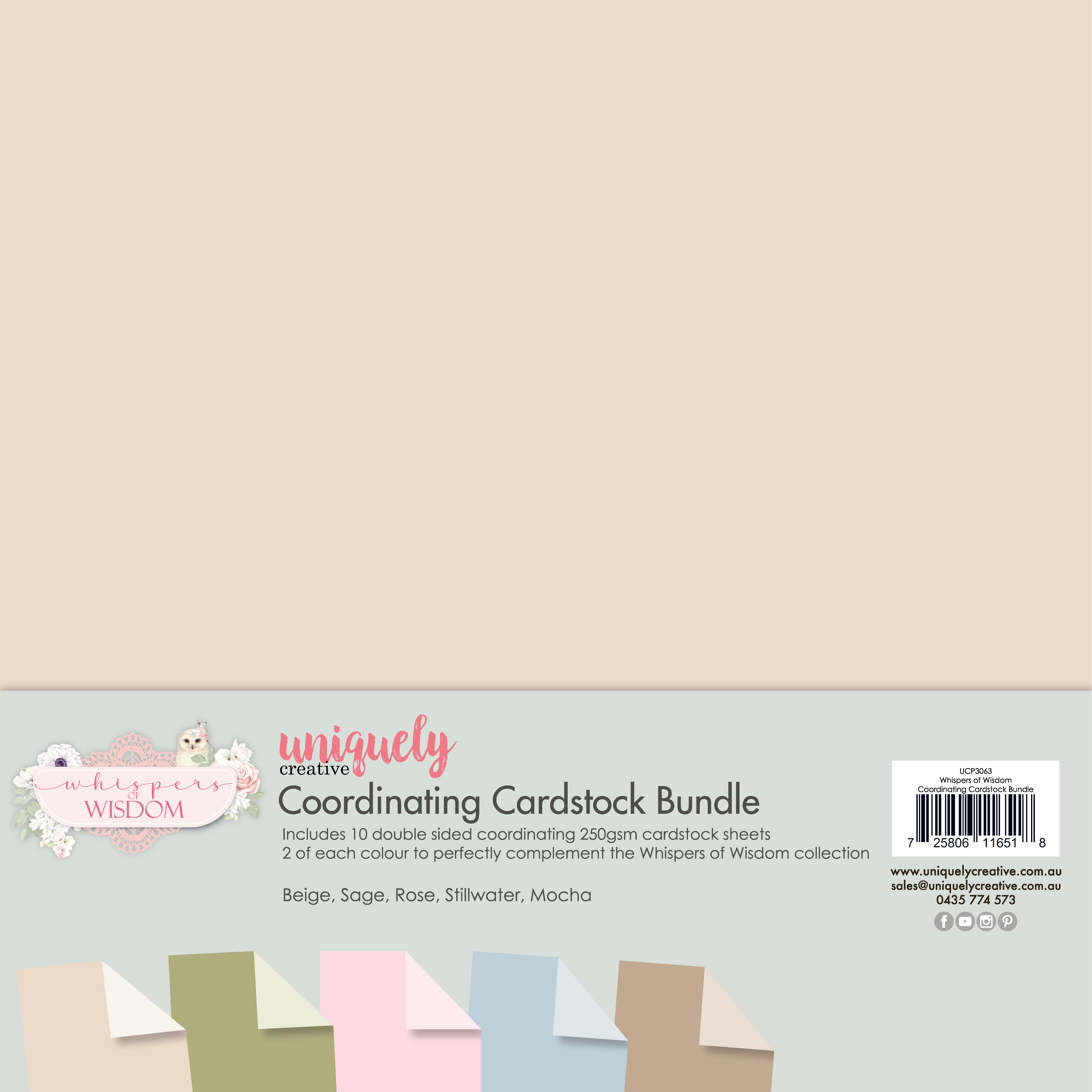 UCP3063 : Whispers of Wisdom Coordinating Cardstock Bundle – Craftables