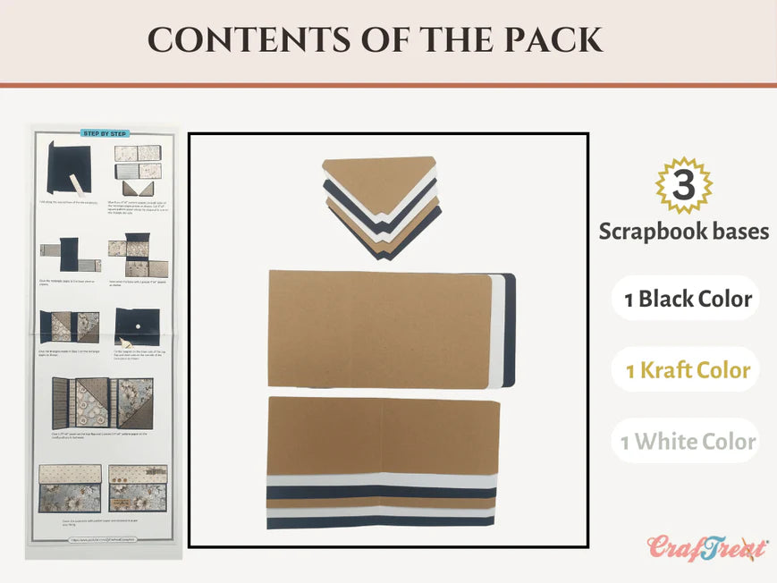 Craftreat : Project Template - Wallet Folio Project Pack (3 sets in pa ...