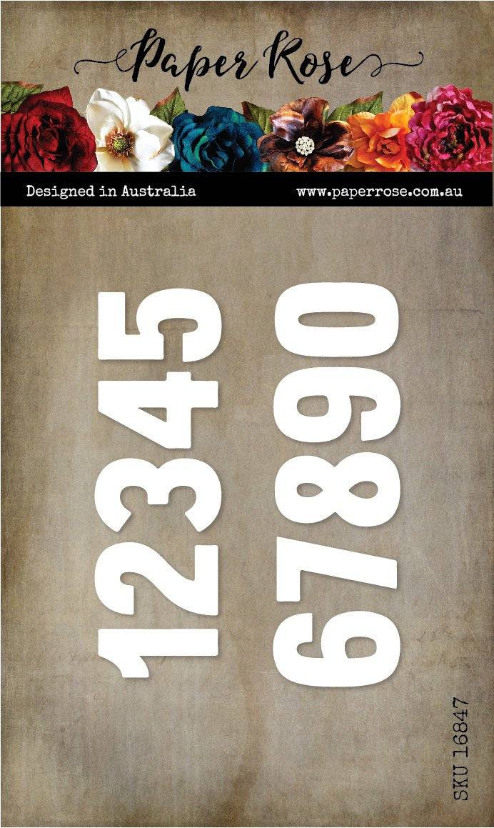 16847 : Numbers Metal Die - Paper Rose – Craftables