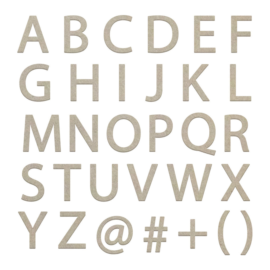 x x Chipboard - Large Uppercase Sans Serif Alphas (2 sheets) – Craftables