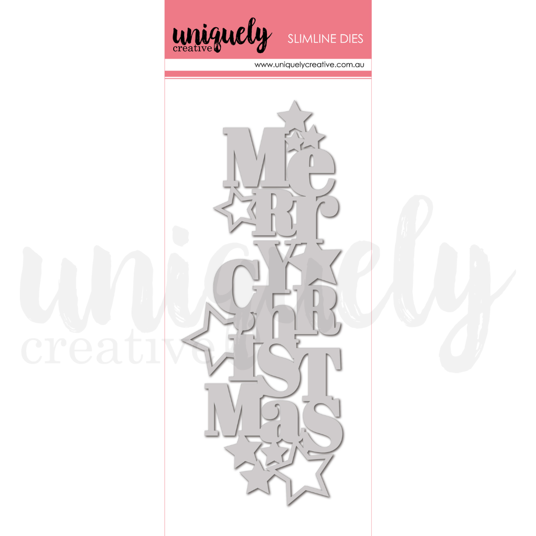 UCD2071 : Slim Stacked Merry Christmas Die (A December to Remember ...